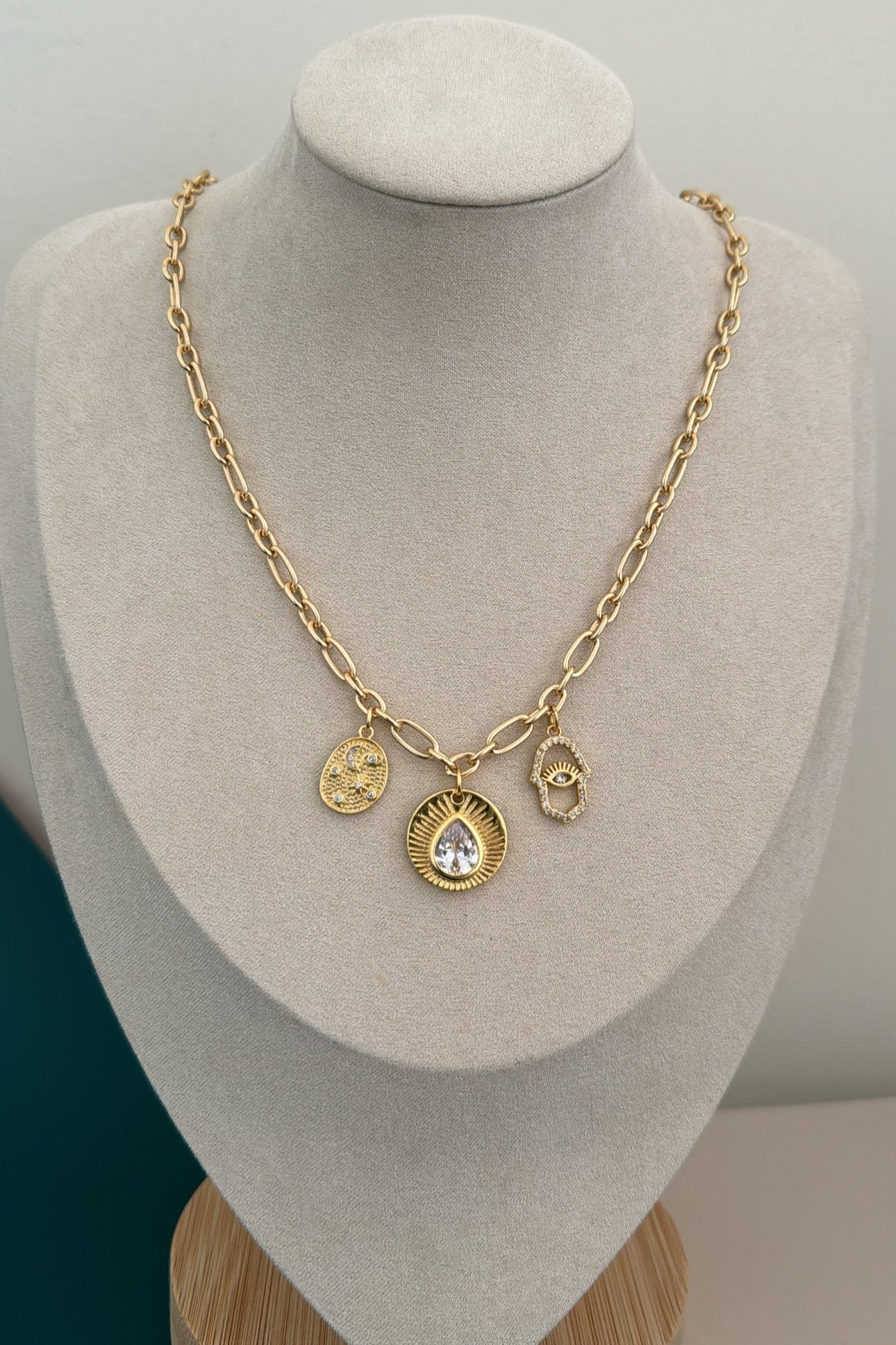 Triple Charm Necklace - LimaLimón Store